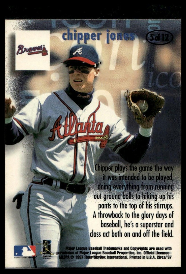 1997 Circa #5 Chipper Jones Icon | eBay