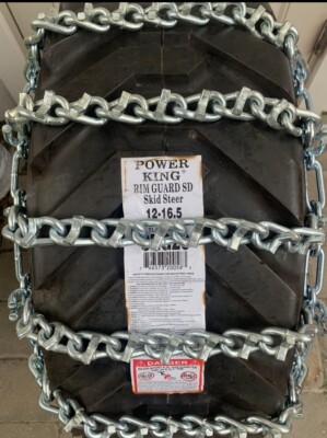 2 *V-BAR*2LINK CAM 8mm 5/16" 12-16.5NHS SNOW ICE MUD CHAINS SKID STEER ...