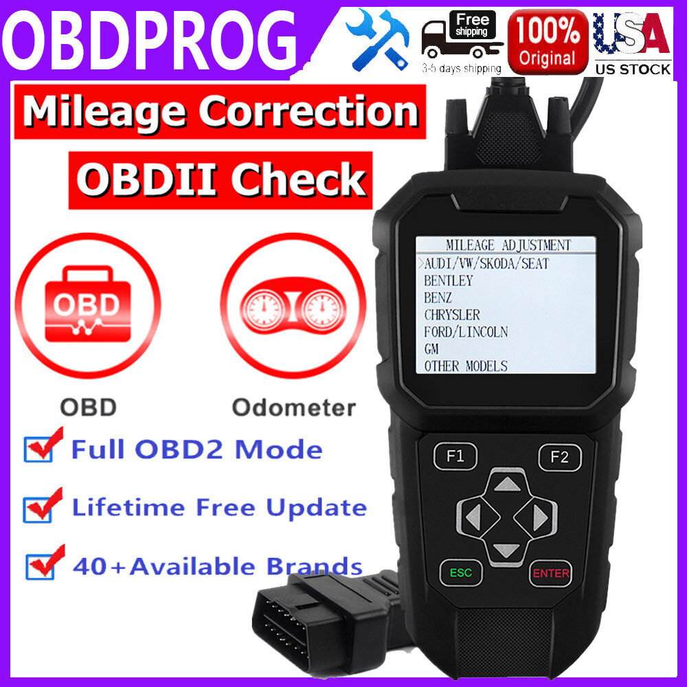 OBDPROG Odometer Adjustment Correction Mileage OBD2 Scanner Car ...