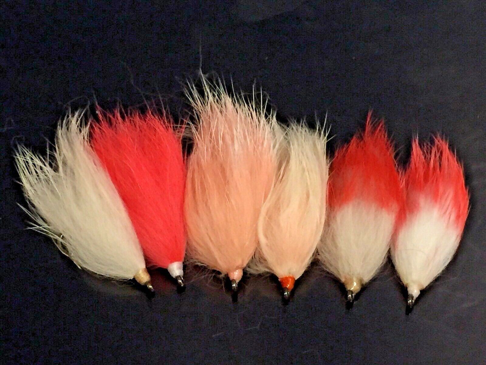 ALASKA FLESH FLY SET. (6) WEIGHTED FLIES- FISHING FOR RAINBOW TROUT ...