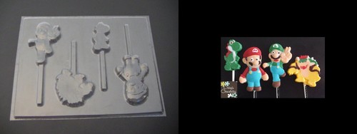 MARIO & LUIGI BOWSER YOSHI Chocolate Soap Candy Lollipop Gummy Mold | eBay