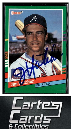 Jim Vatcher 1991 Donruss #753 RC Atlanta Braves TTM/IP Signed ...