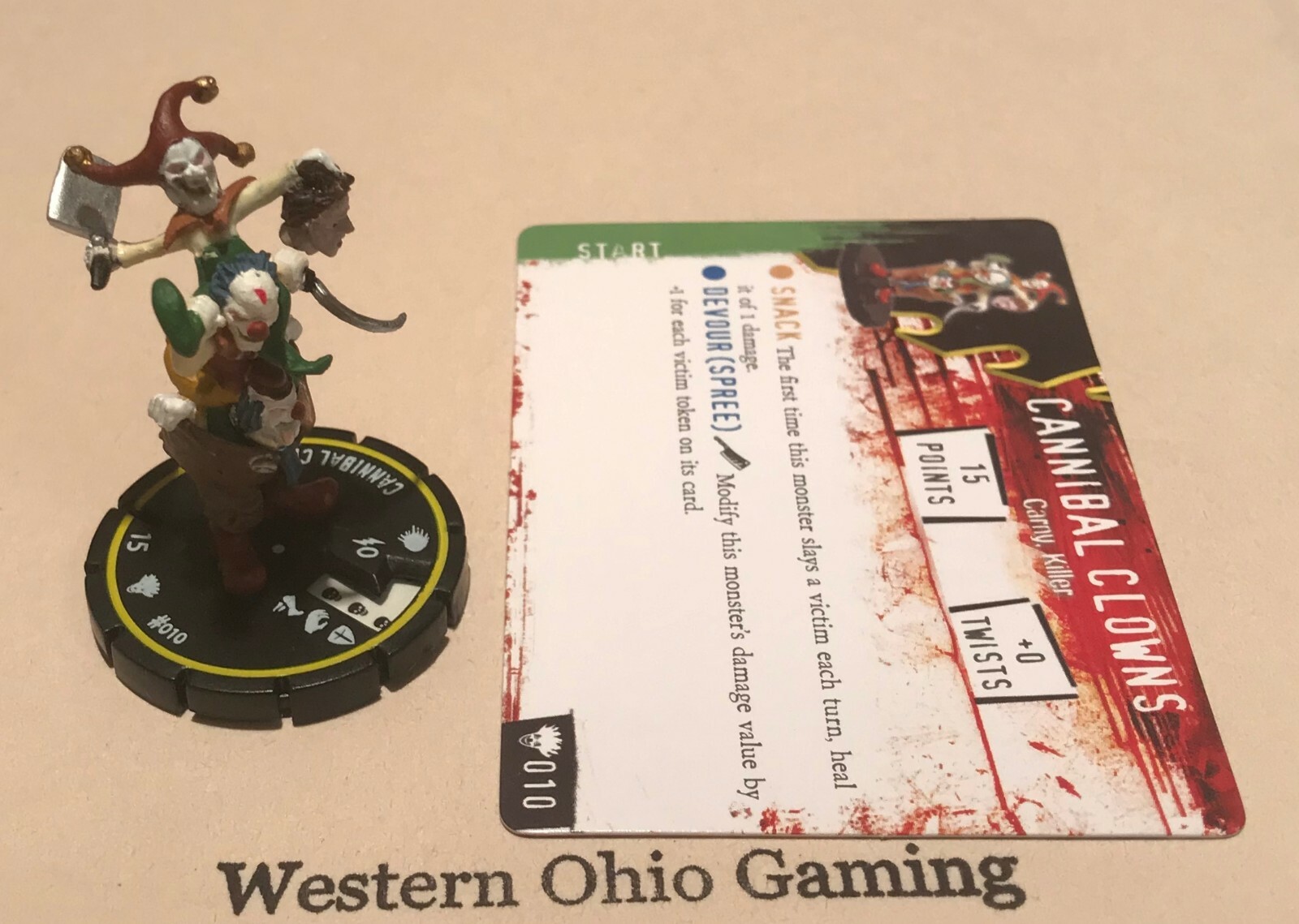 Horrorclix Cannibal Clowns #010 Rookie USED Freakshow Figure | eBay