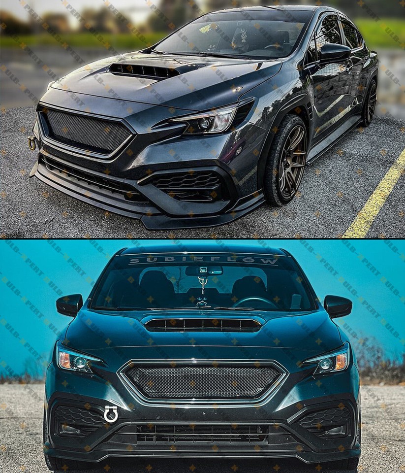 For 22-25 Subaru WRX VB JDM V2 S Style Matte Black Front Bumper Lip ...