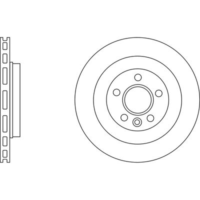 2x Brake Discs Vented For Volvo XC60 D4 Apec Blue Rear 31277357 ...