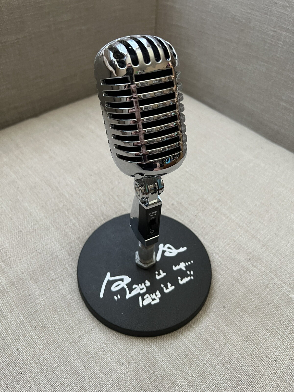 Detroit Pistons George Blaha Autographed Signed Microphone w ...