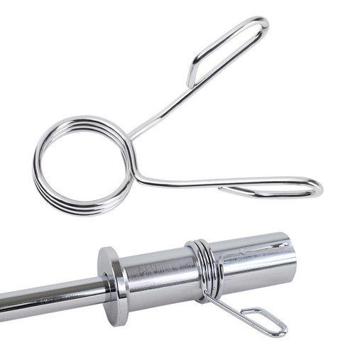 2pcs Gym Barbell Spring Collar Lock Clips Prevent Plate Weights from ...