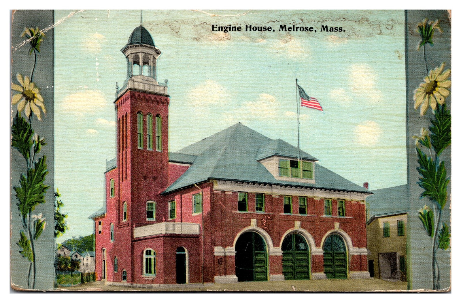 1912 Engine House, Fire Department, Melrose, MA Postcard | eBay