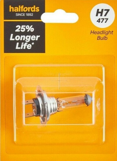 1 X Laser Blue Halfords Car Headlight Bulb - 477 LB 55w H7 for sale ...