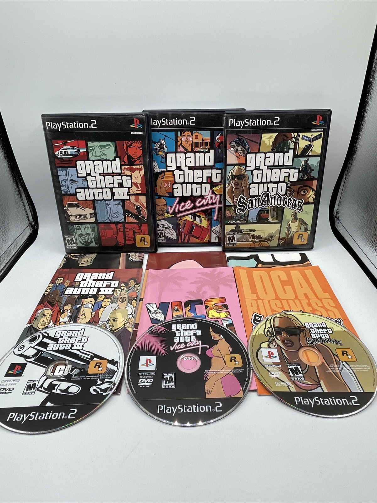Grand Theft Auto Trilogy PlayStation 2 PS2 San Andreas Vice City III ...