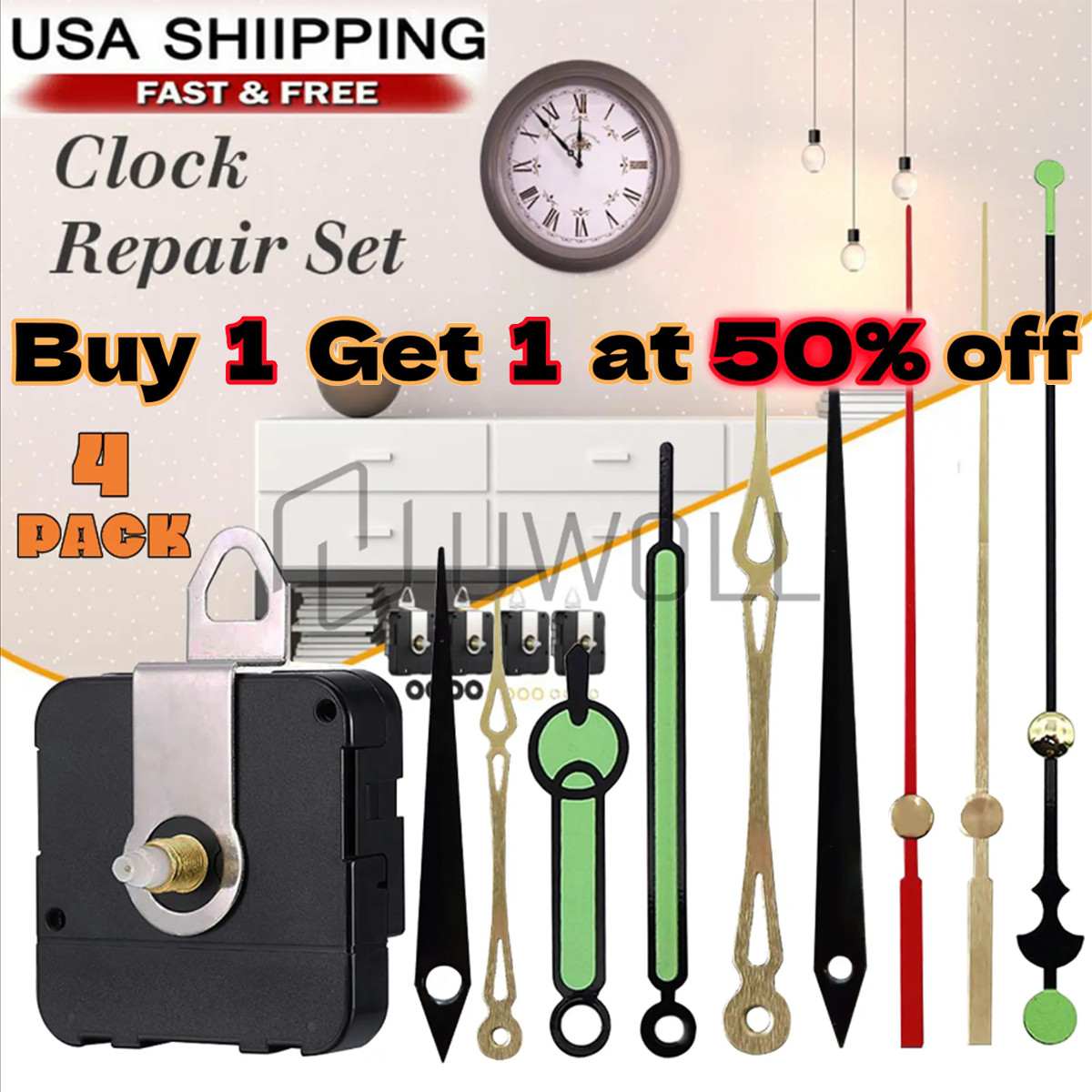 Purchase Battery Operated Clock Movements Movement Mechanism Small
