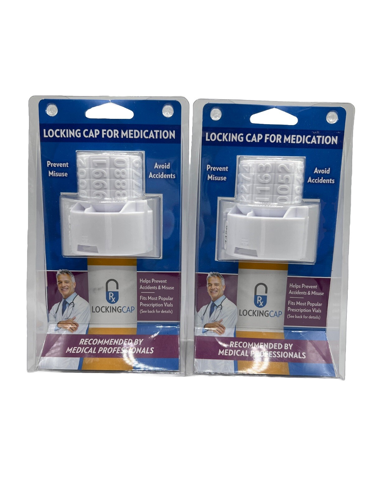 2X Gatekeeper RX Locking Cap for Prescription Bottles Combination Lock ...