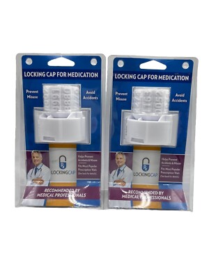 2X Gatekeeper RX Locking Cap for Prescription Bottles Combination Lock ...