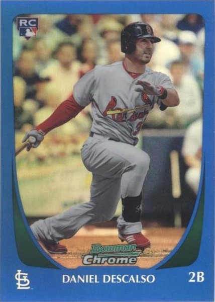 2011 Bowman Chrome - Blue Refractor #195 Daniel Descalso /150 (RC) for ...