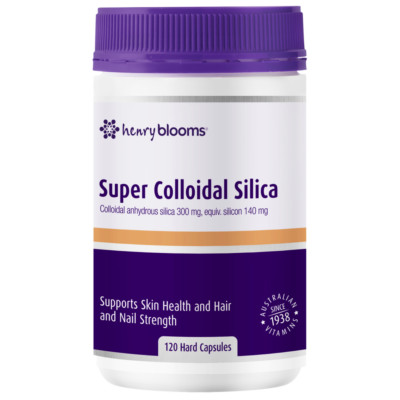 Henry Blooms Super Colloidal Silica 120 Capsules Supports Skin Health ...