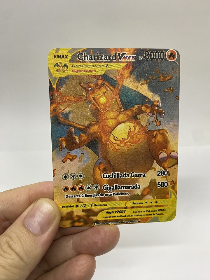 Charizard VMAX Gold Metal Pokémon Card-Collectible Gi Display！Christmas ...