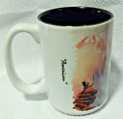 Bill Rabbit "America" Coffee Cup Mug 15 oz. in Excellent, Pre-owned ...