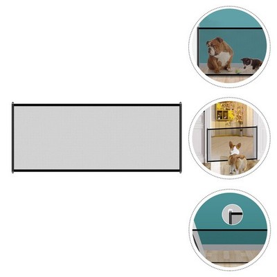 Dog Mesh Gate Black Nylon Mesh Pet Fence Portable Folding Safety ...