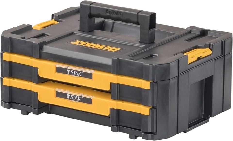 DEWALT TSTAK Tool Storage Organizer with Double Drawers Holds 16.5 lbs ...