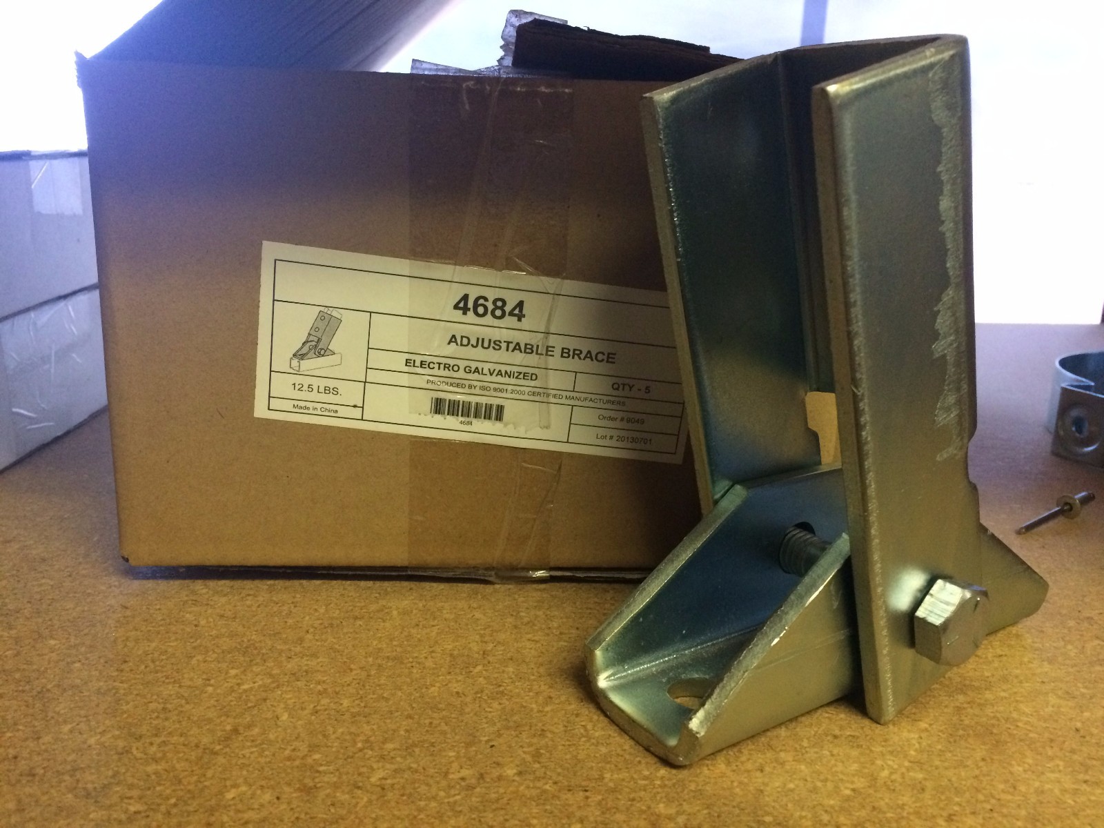 Adjustable Brace Hinge SHOE for 1-5/8 Unistrut / B-Line Channel PT-2815 ...