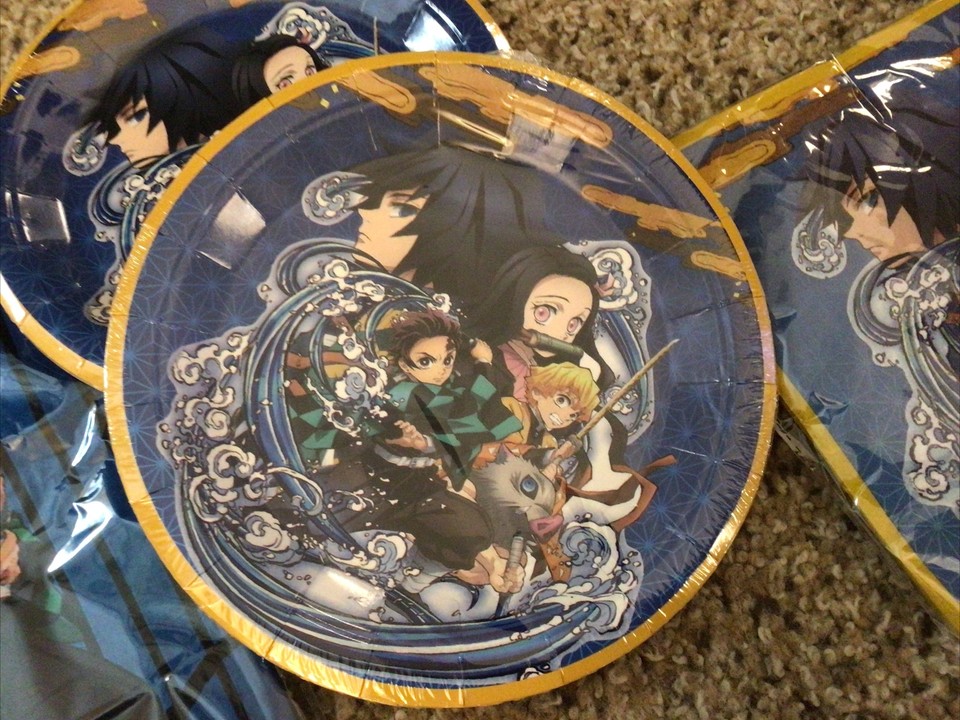 Demon Slayer Birthday Party Tableware Napkins Plates Tablecloth | eBay