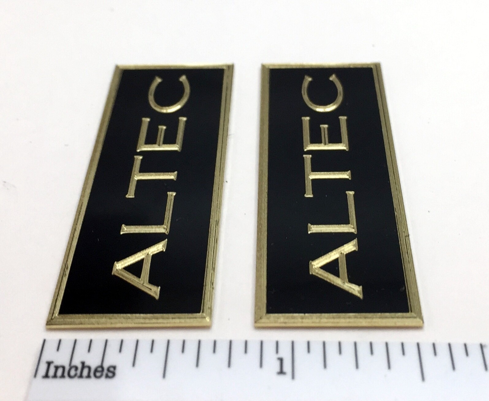 Altec Speaker Grill Badge Logo Solid Brass Custom Engraved Pair | eBay