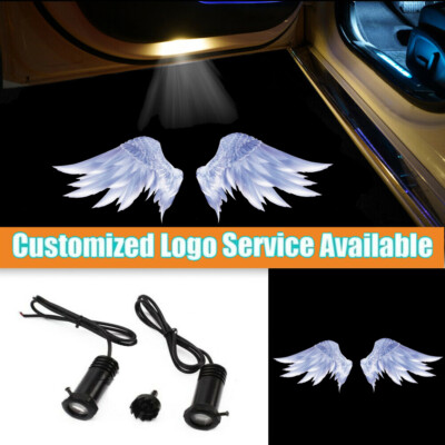 2pcs Angel Wings Logo Car Door Wired LED Welcome Laser Projection ...