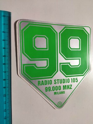 Adhesive Radio Studio 105 99 Milano 80s Sticker Autocollant Vintage ...