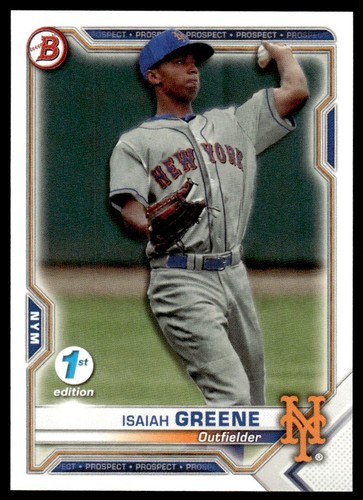 Isaiah Greene 2021 Bowman 1st Edition Rookie Card Prospect #BFE-62 New ...