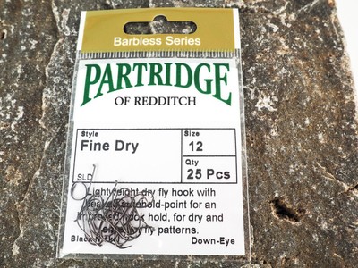 PARTRIDGE - FINE DRY (SLD) FLY TYING HOOKS - (SIZE 12 - 25 HOOKS PER ...