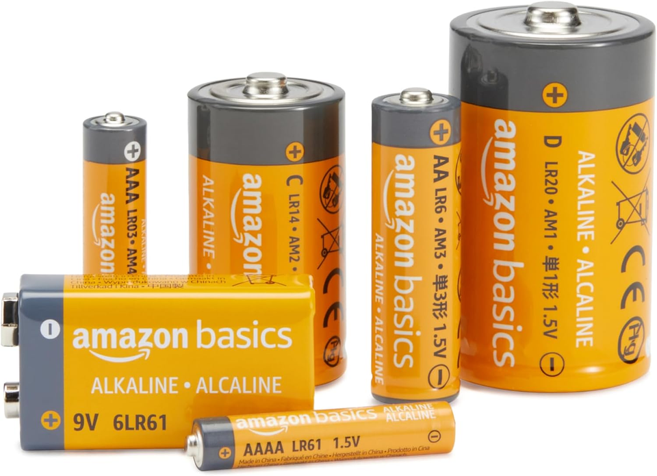 Amazon Basics 12-Pack D Cell Alkaline All-Purpose Batteries, 1.5 Volt ...
