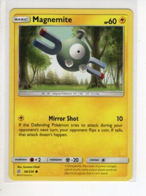 MAGNEMITE COSMIC ECLIPSE SET POKEMON CARD 68/236 NM/M | eBay