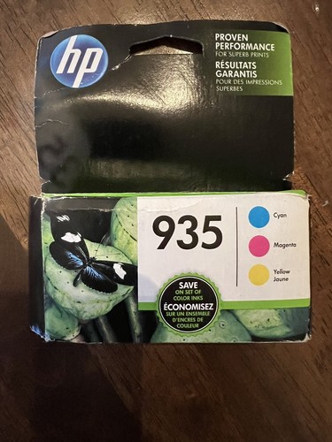 HP 935 Tri-Color Ink Cartridges N9H65FN Genuine New Sealed Box 01/2018 ...