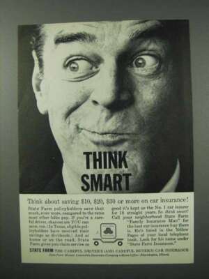 1960 State Farm Insurance Ad - Think Smart! | eBay