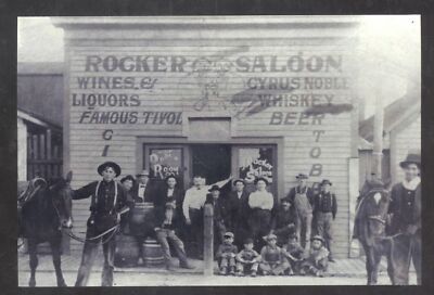 REAL PHOTO DOCKER MONTANA ROCKER SALOON ADVERTISING POSTCARD COPY | eBay