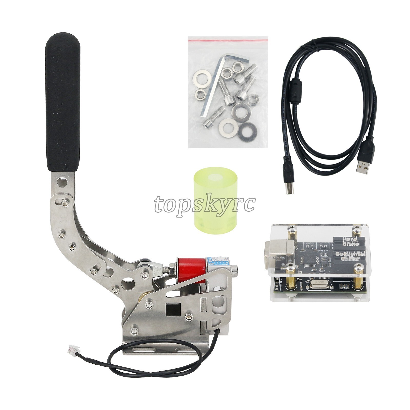 SIM Drift Game Steering Wheel USB Handbrake Racing Simulator Pressure ...