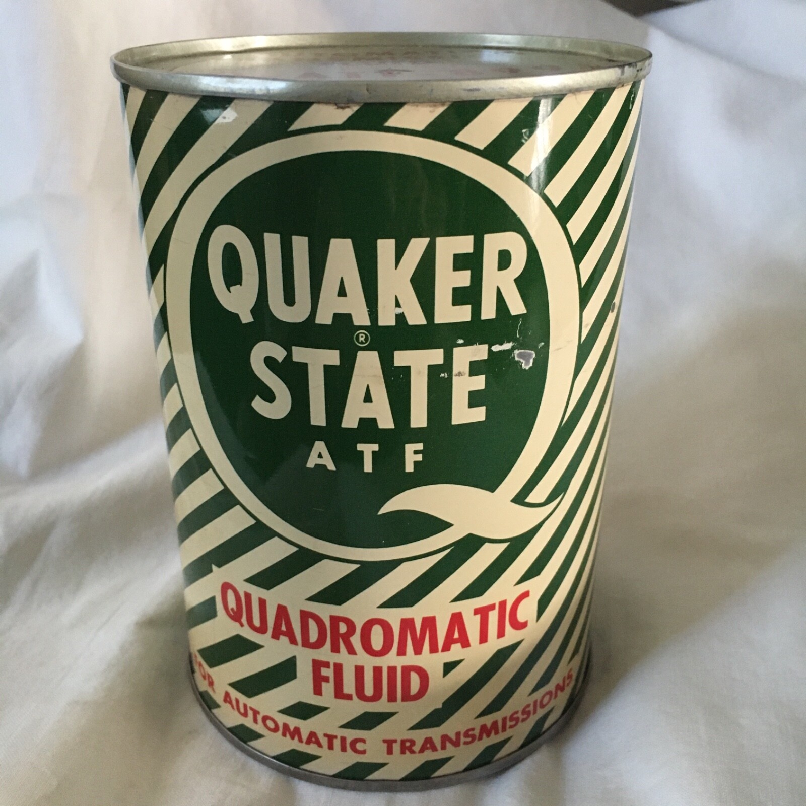 Quaker State ATF Quadromatic Transmission Fluid Metal Quart FULL can AQ ...
