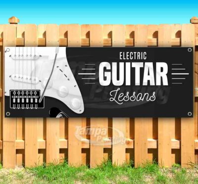 GUITAR LESSONS Advertising Vinyl Banner Flag Sign Many Sizes USA ...