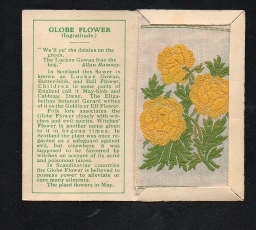 WIX KENSITAS cigarettes silk flower and cover small 2nd series GLOBE ...