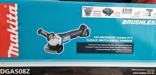 Makita DGA508Z 18V Brushless 125mm (5") Angle Grinder - DGA508 SKIN ...