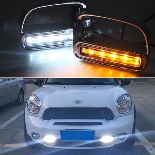 LED DRL Turn Signal Daytime Running Fog lights Lamp Fit For Mini ...