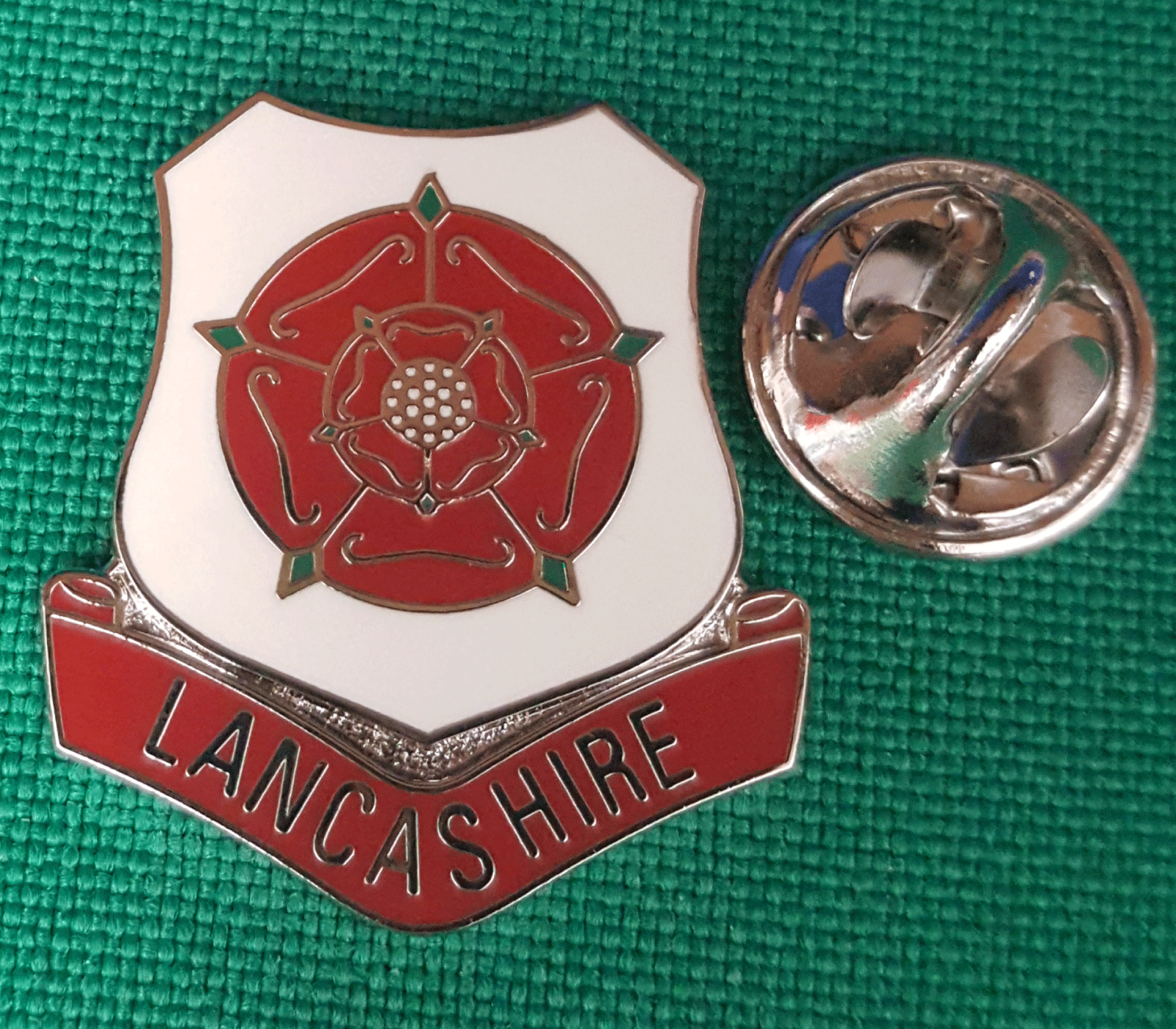 Lancashire County Red Rose on Shield Lapel Pin badge FREE P&P | eBay UK