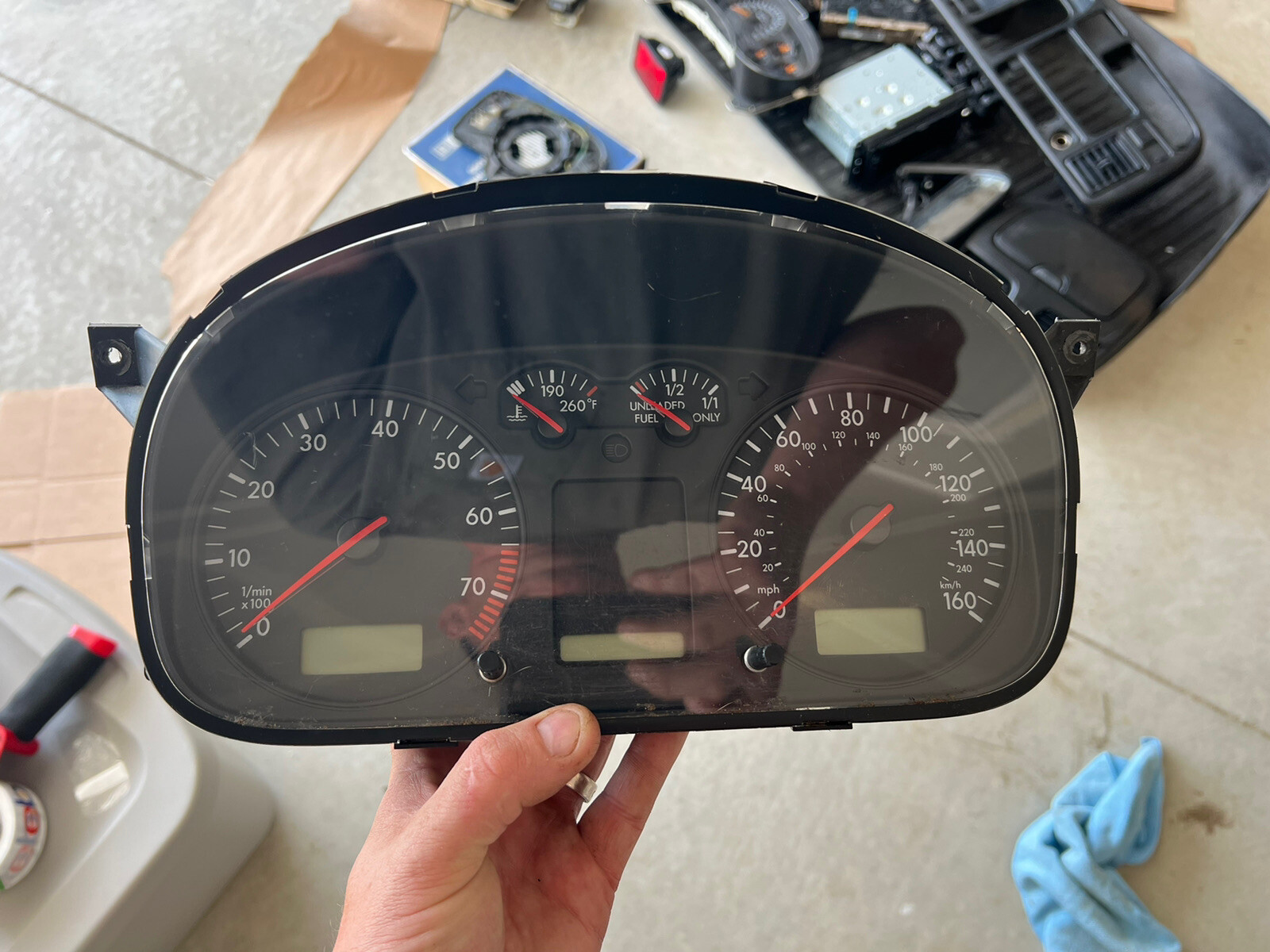 2001 Volkswagen Eurovan Speedo Speedometer Instrument Cluster #7D0 920 ...