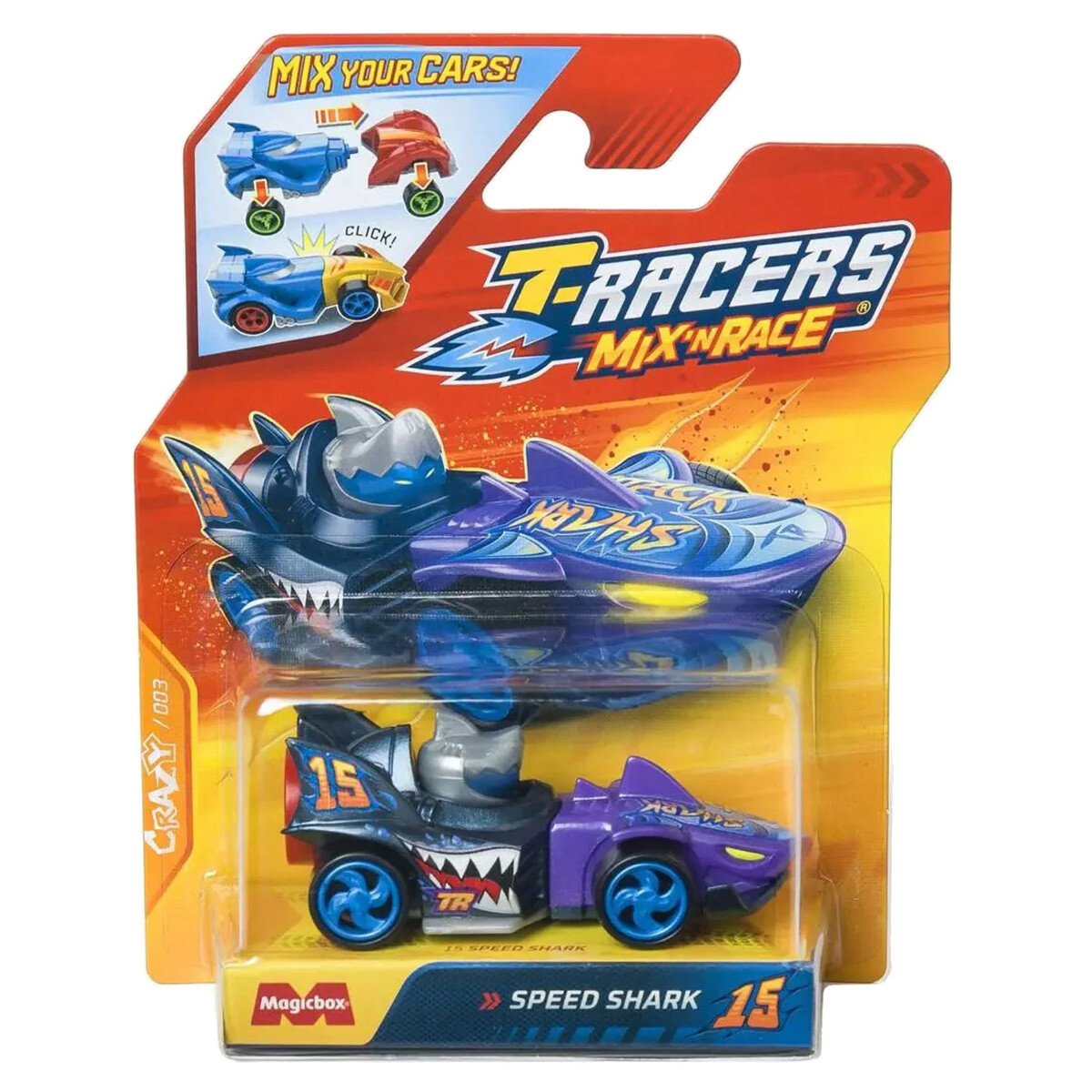 T-Racers Mix 'N Race - 1 Pack Blister MagicBox Speed Shark Car Toy For ...