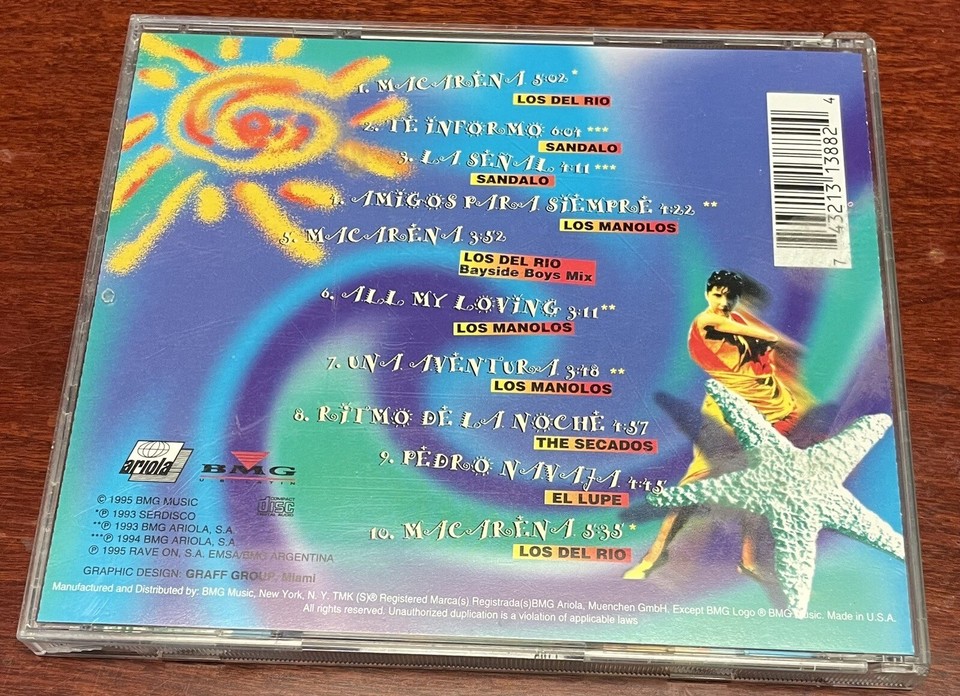 MACARENA MIX ~ THE BAYSIDE BOYS MIX & ORIGINAL VERSION ~ 1995 BMG ~ CD ...