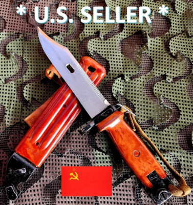 Russian Red bakelite bayonet with scabbard Tula 6X4 Soviet Union Red ...