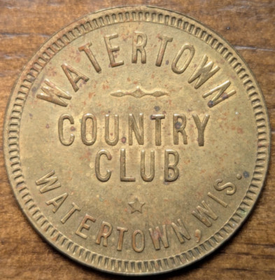 Watertown, Wisconsin WI Watertown Country Club Good For 25¢ Trade Token ...