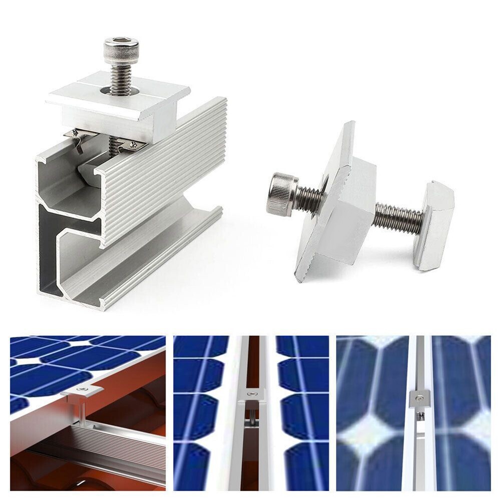 Sturdy Aluminum Solar Panel Rail Mounting Bracket Dustproof and Dust ...