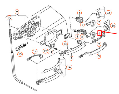 NEW OEM AUDI A8 D4 FRONT LEFT DOOR HANDLE COVER CAP LHD 4H1837879GRU ...