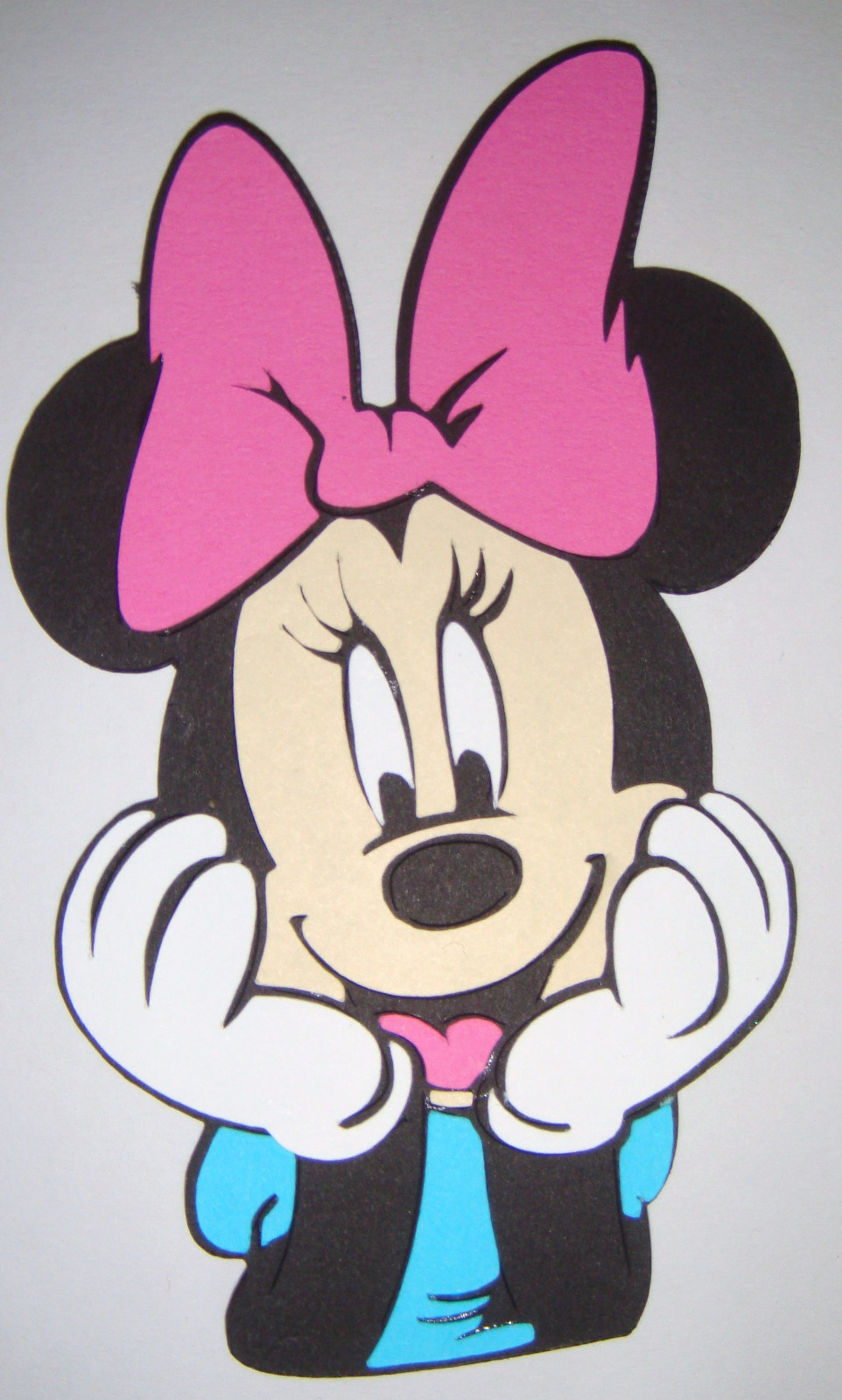 Minnie Mouse Face Die Cut Paper Piecing Scrapbook Embellishment | eBay